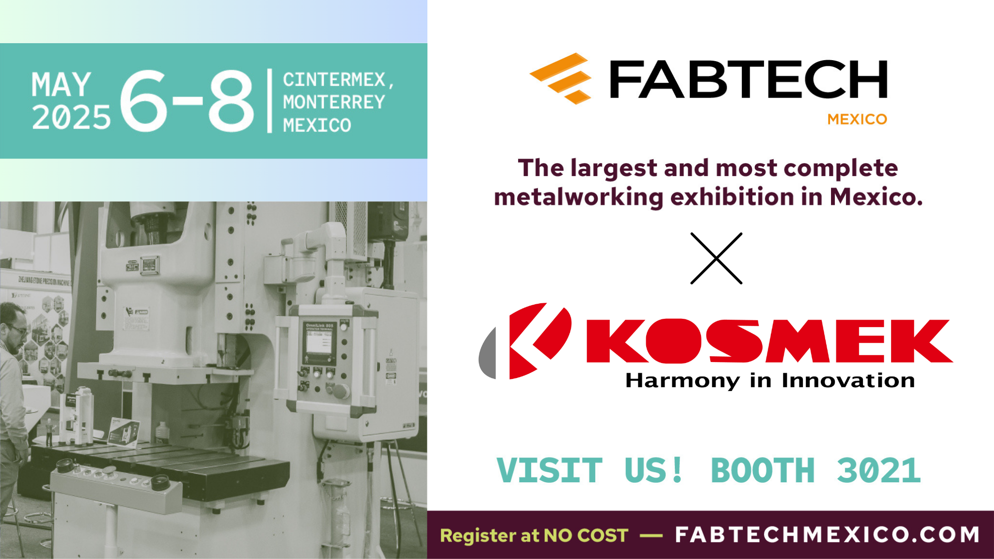 【May 6-8】¡KOSMEK estará presente en FABTECH México!| KOSMEK will be exhibiting at FABTECH Mexico ...